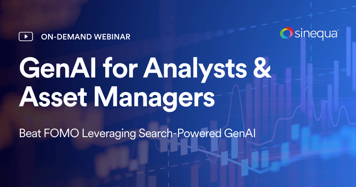 GenAI for Analysts & Asset Managers - Sinequa